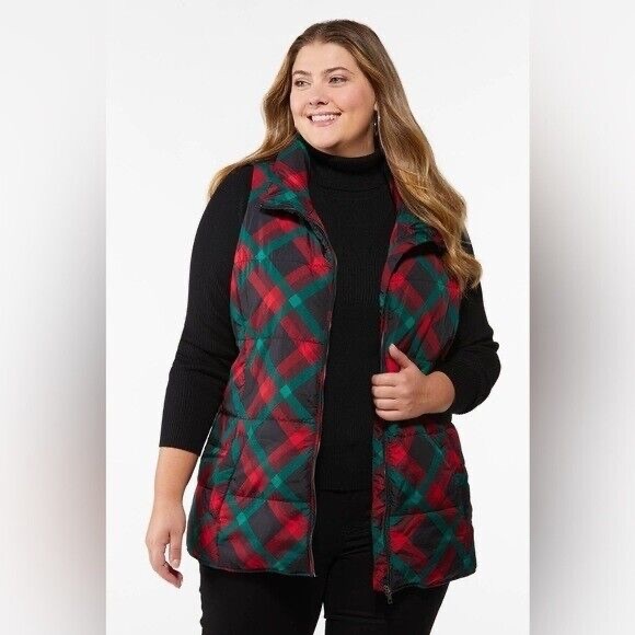 Cato | Jackets & Coats | Cato Plus Size Plaid Puffer Vest Various Sizes ...